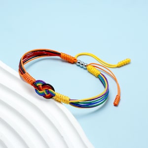 LGBTQ Infinity String Bracelet, LGBTQ Stuff Flag, Pride Bracelet, Love ...
