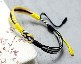 Aroace Infinity String Bracelet, Aroace Stuff Flag, Pride Bracelet ...