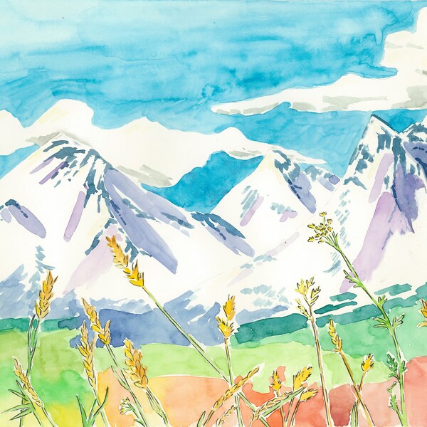 Alpenglow Painting - Etsy