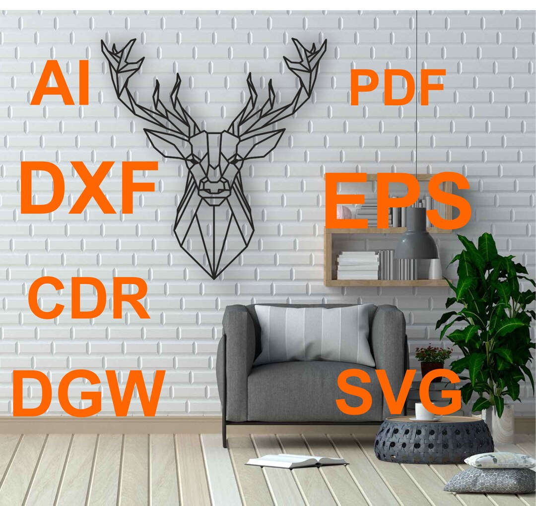 Deer Elk Reindeer Dxf Eps Dgw Pdf Svg Deer Dxf Eps Dgw Pdf Svg - Etsy