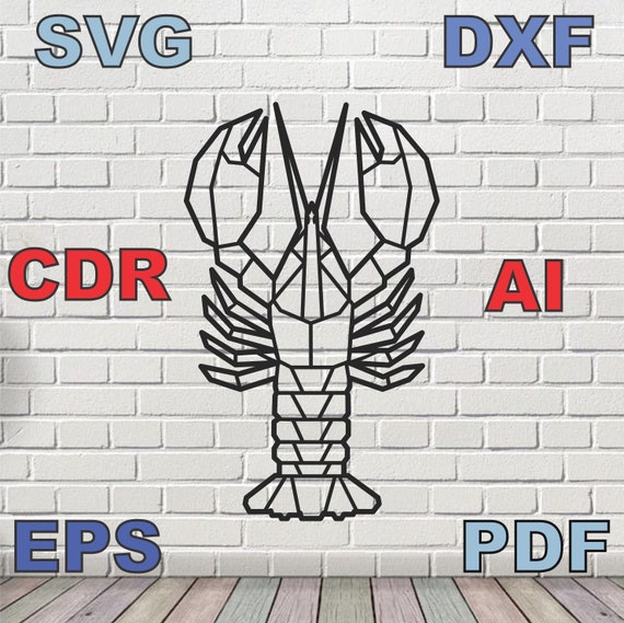 Lobster Dxf Eps Dgw Pdf Svg | Etsy