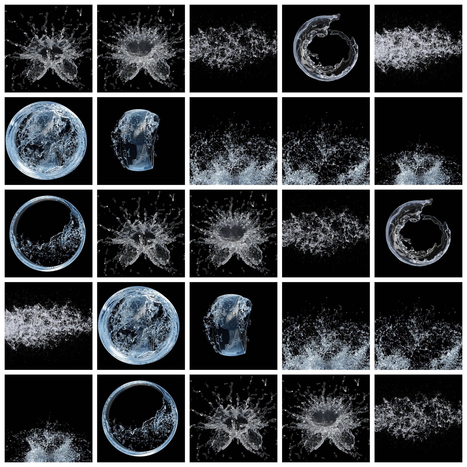 Water Splash Photoshop Overlays Water Splash Overlays Water - Etsy