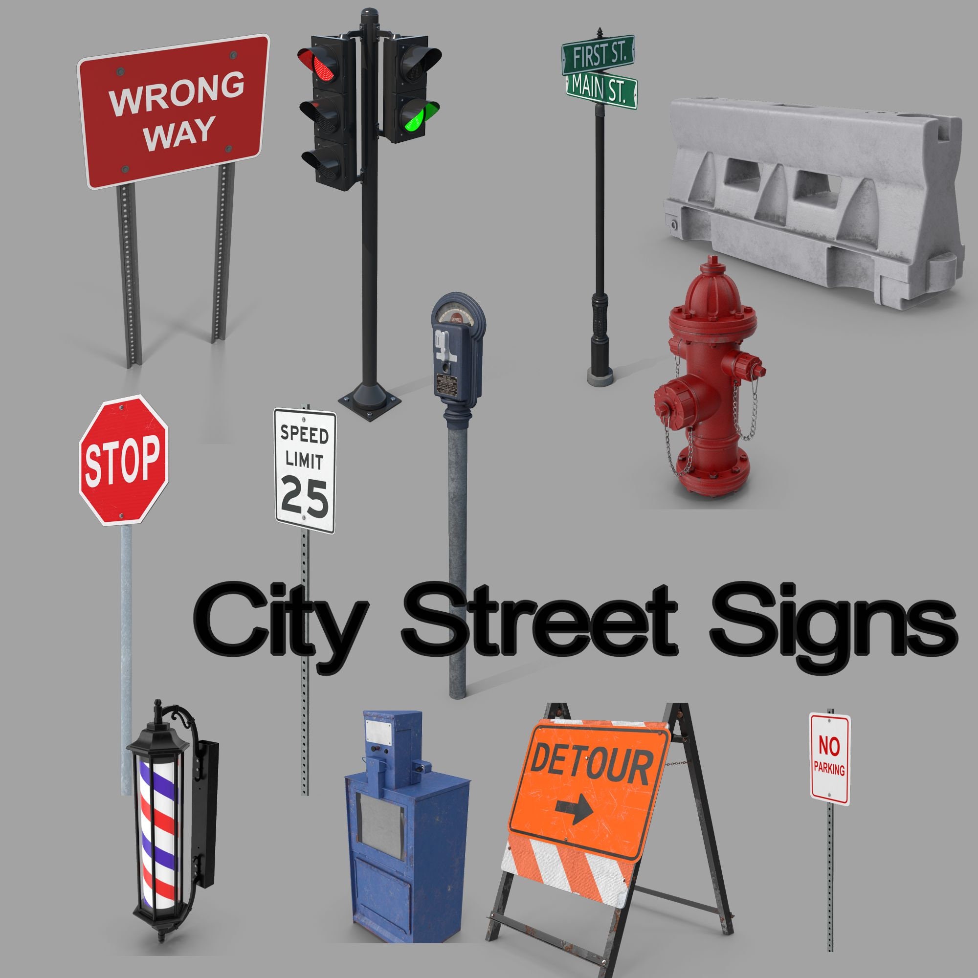 City Street Signs Photoshop Overlays, City Streets, Street Signs, City ...