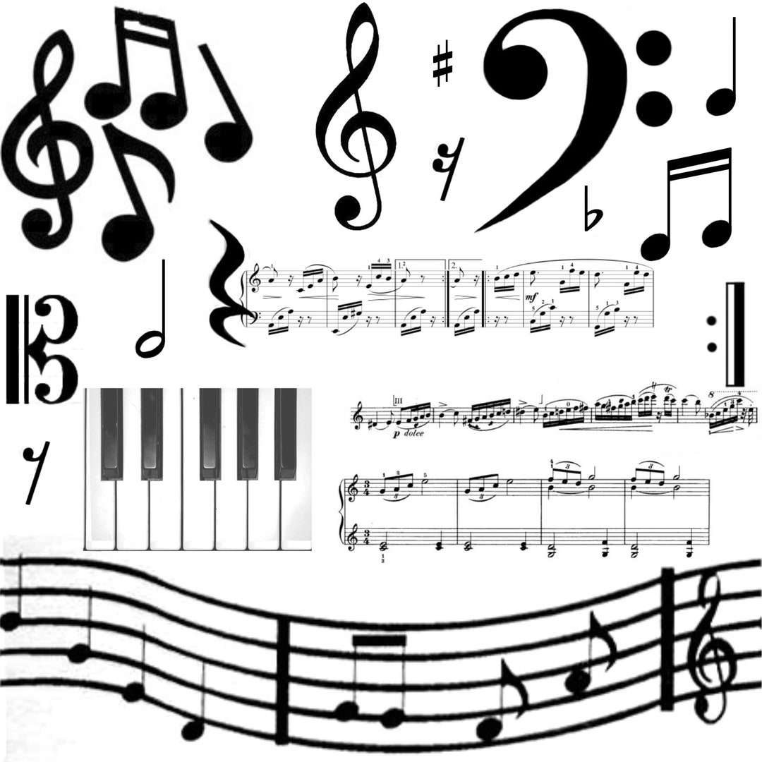 Musical Notes Photoshop Brushes, Photoshop Overlays, Music, Musical ...