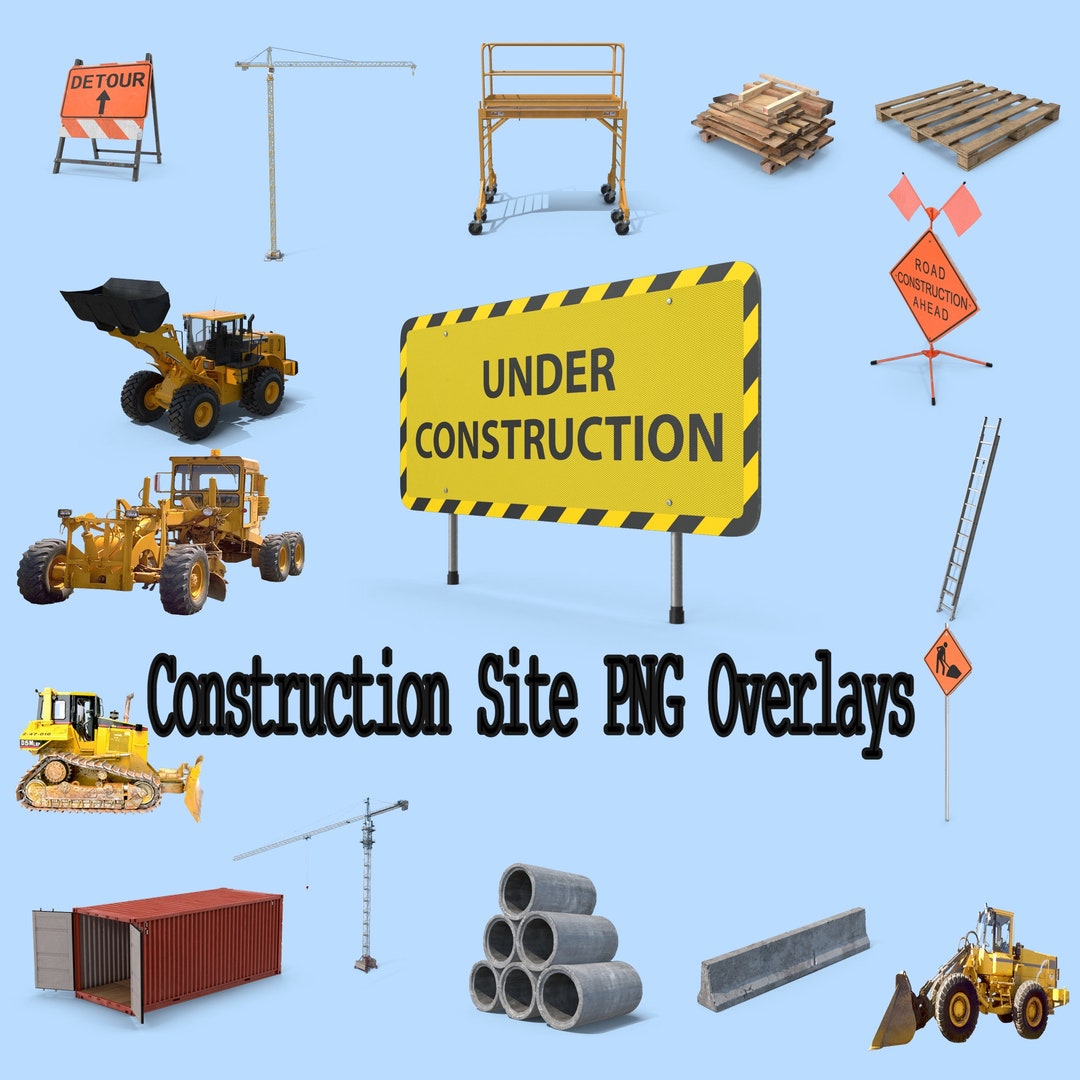 Construction Site Photoshop PNG Overlays, Construction, Cityscape ...