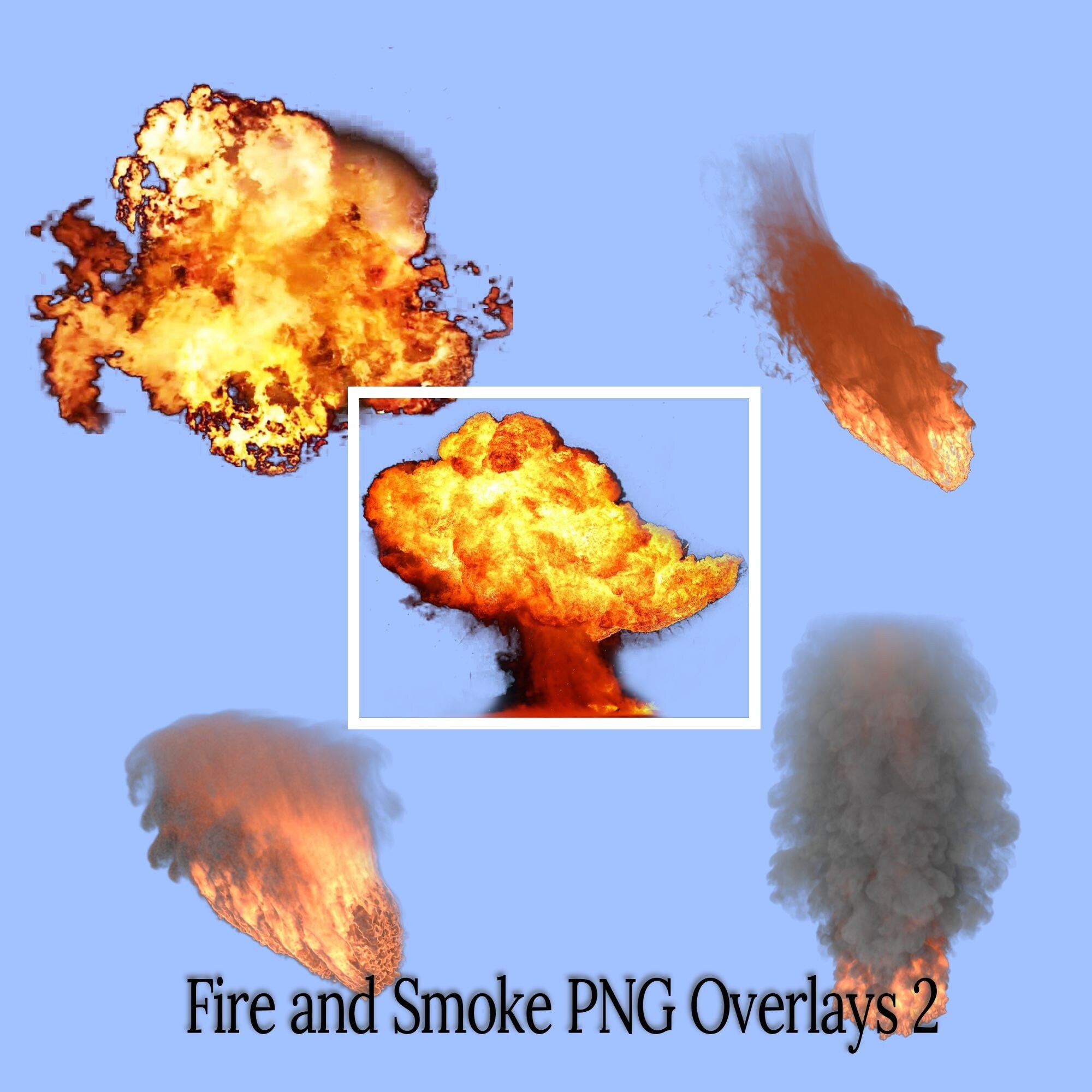 Fire and Smoke Photoshop PNG Overlays, Fire Overlays, Smoke Overlays ...