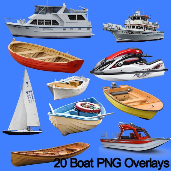 Boat PNG Photoshop Overlays Photoshop Overlays Beach - Etsy Canada