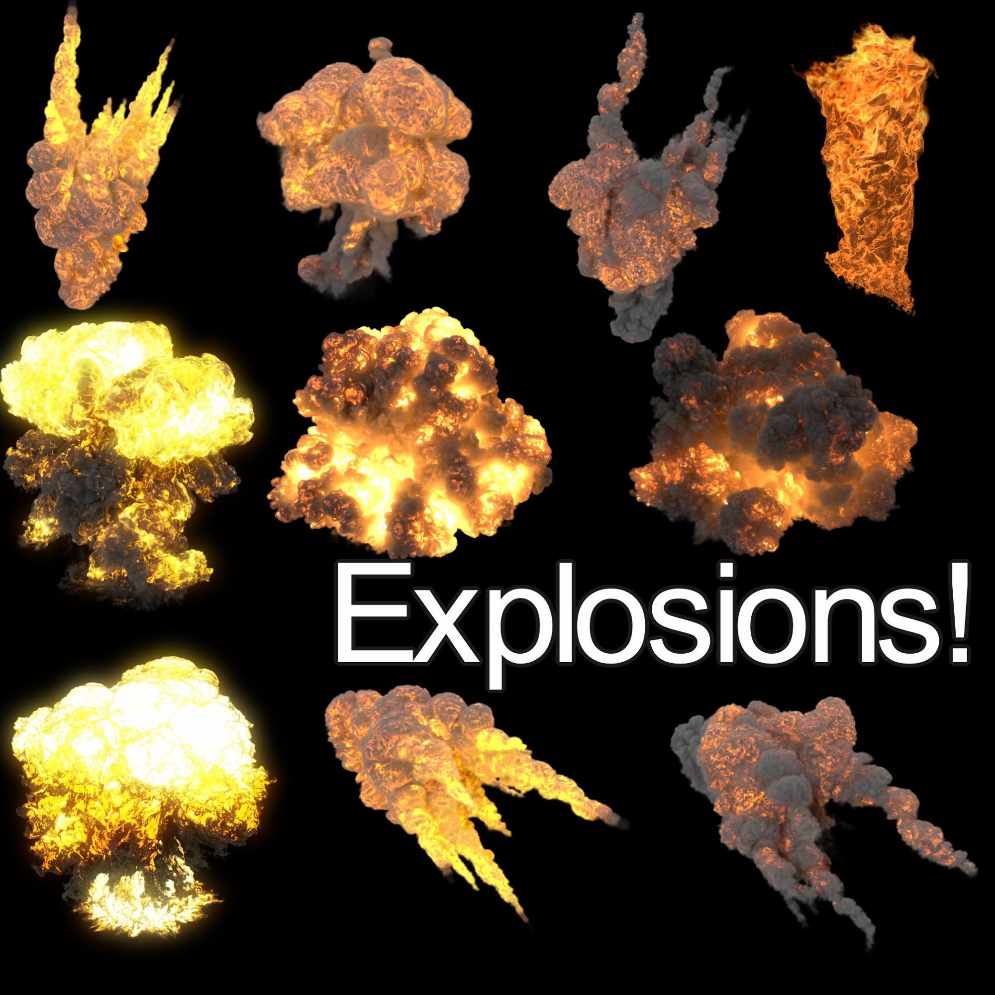 Explosion Overlays for Photoshop, Explosion, Fire, Clouds, Smoke ...