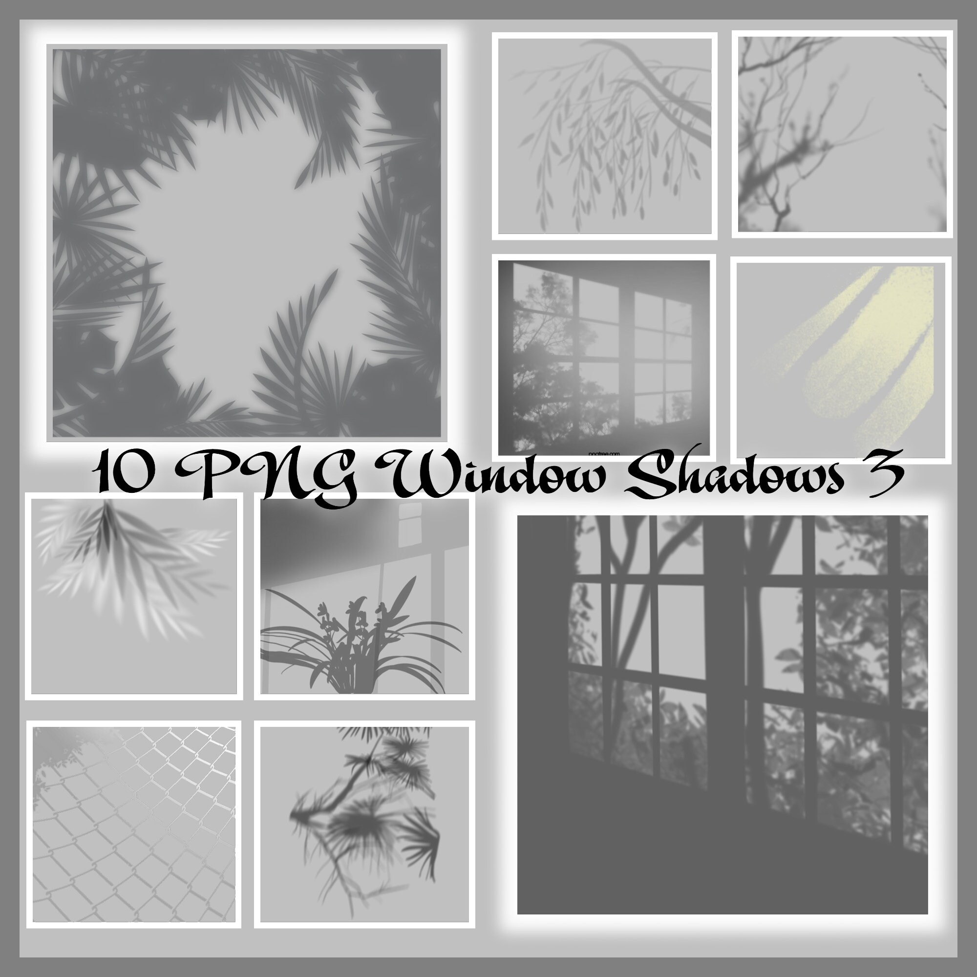 Window Shadows for Photoshop, PNG With Transparent Backgrounds, Window ...