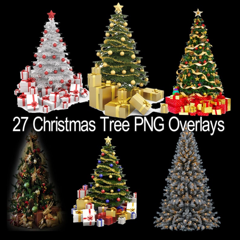 Christmas Tree Photoshop Overlays Christmas Tree Christmas - Etsy