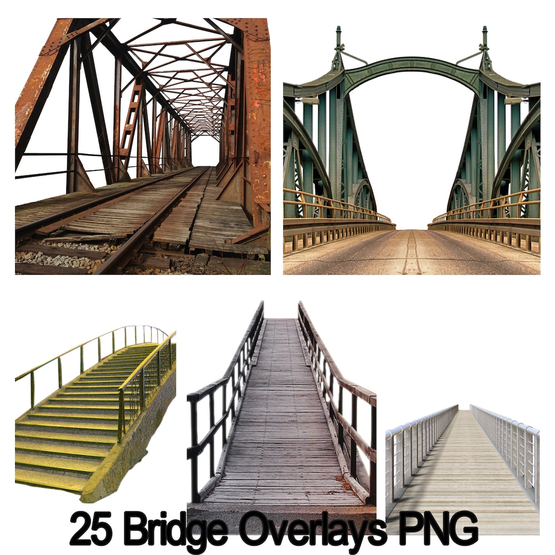 25 Bridge Photoshop Overlays, Photoshop Overlay, Bridge, Travel ...