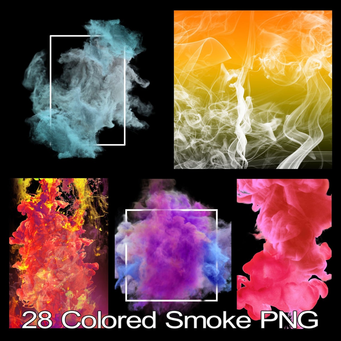 28 Colored Smoke Photoshop Overlays, Smoke Overlays, Fog, Mist, Cloud ...