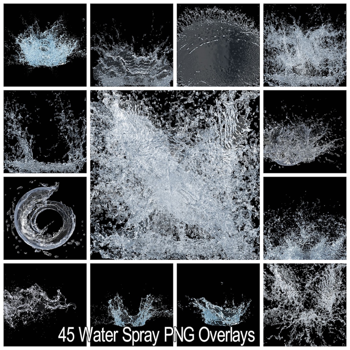 Water Splash Photoshop Overlays Water Splash Overlays Water - Etsy