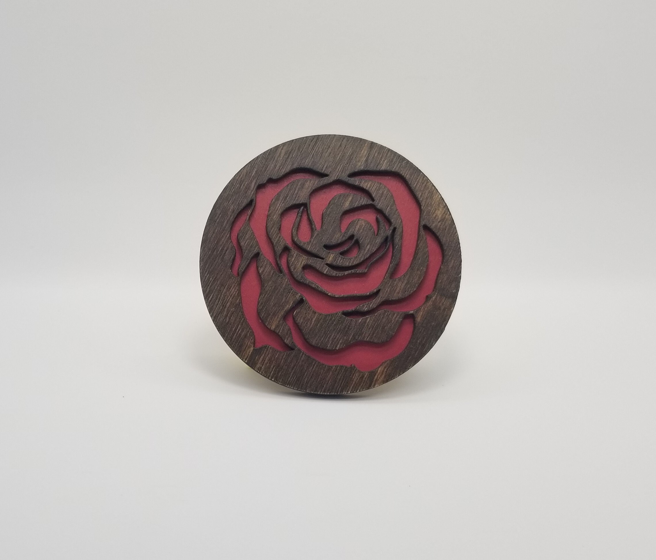 Rose Floral Coasters // Hand-painted | Etsy