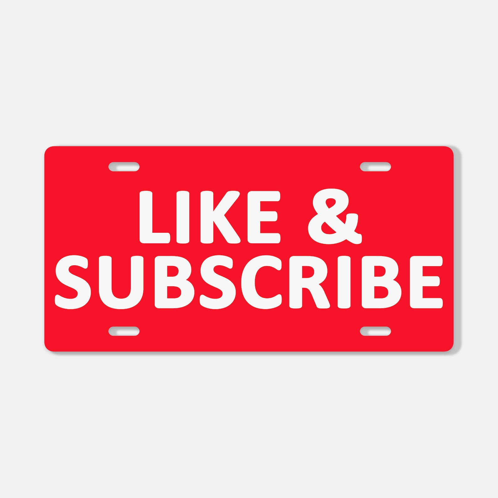 Front License Plate Like and Subscribe YouTube Gift | Etsy