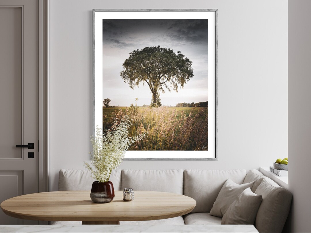 Tree Photography Print, Nature Wall Art, Lone Tree Photo, Sunset Tree ...