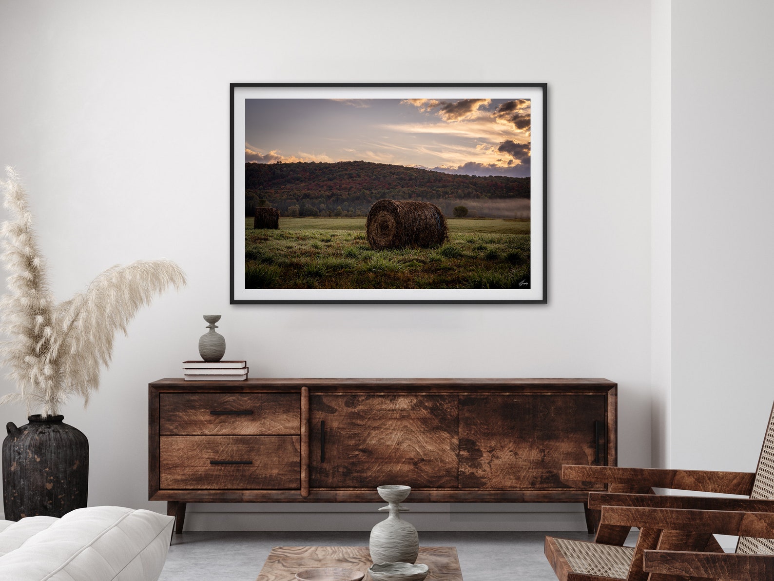 Impresión fotográfica de paisaje de granja / Arte mural auténtico de ...