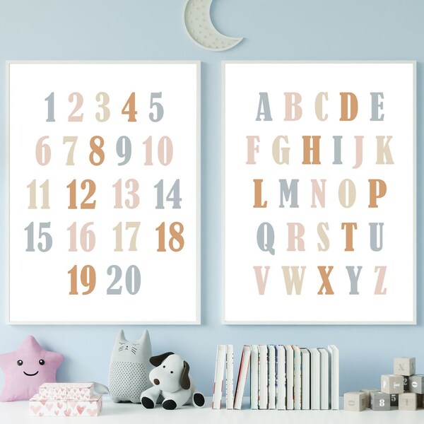 Toddler Room Numbers Wall Art - Etsy