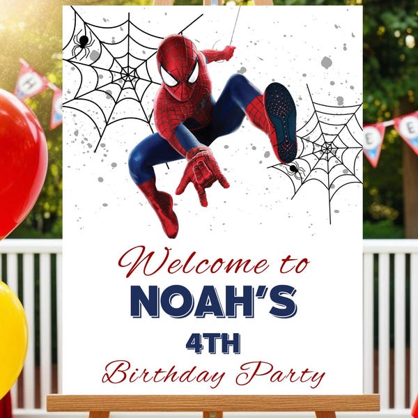 Welcome Board Spiderman - Etsy