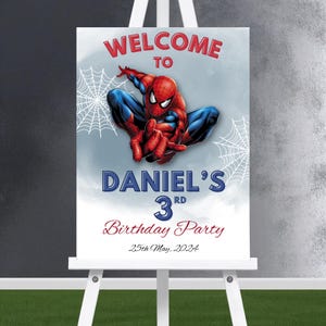 Spiderman Welcome Sign Template Instant Download, Editable Spider-man ...