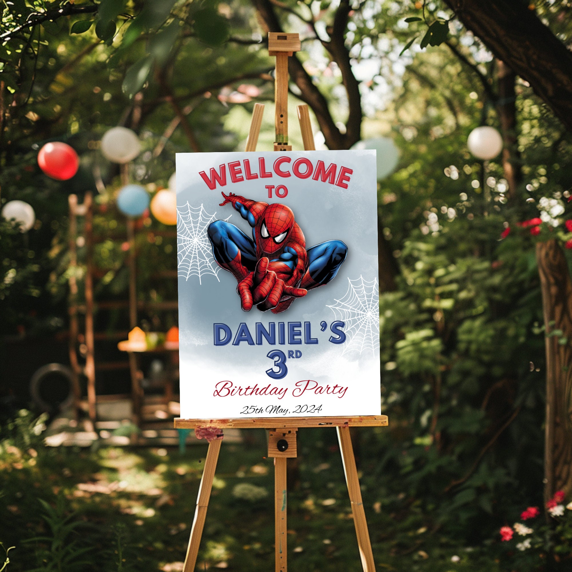 Spiderman Welcome Sign Template Instant Download, Editable Spider-man ...