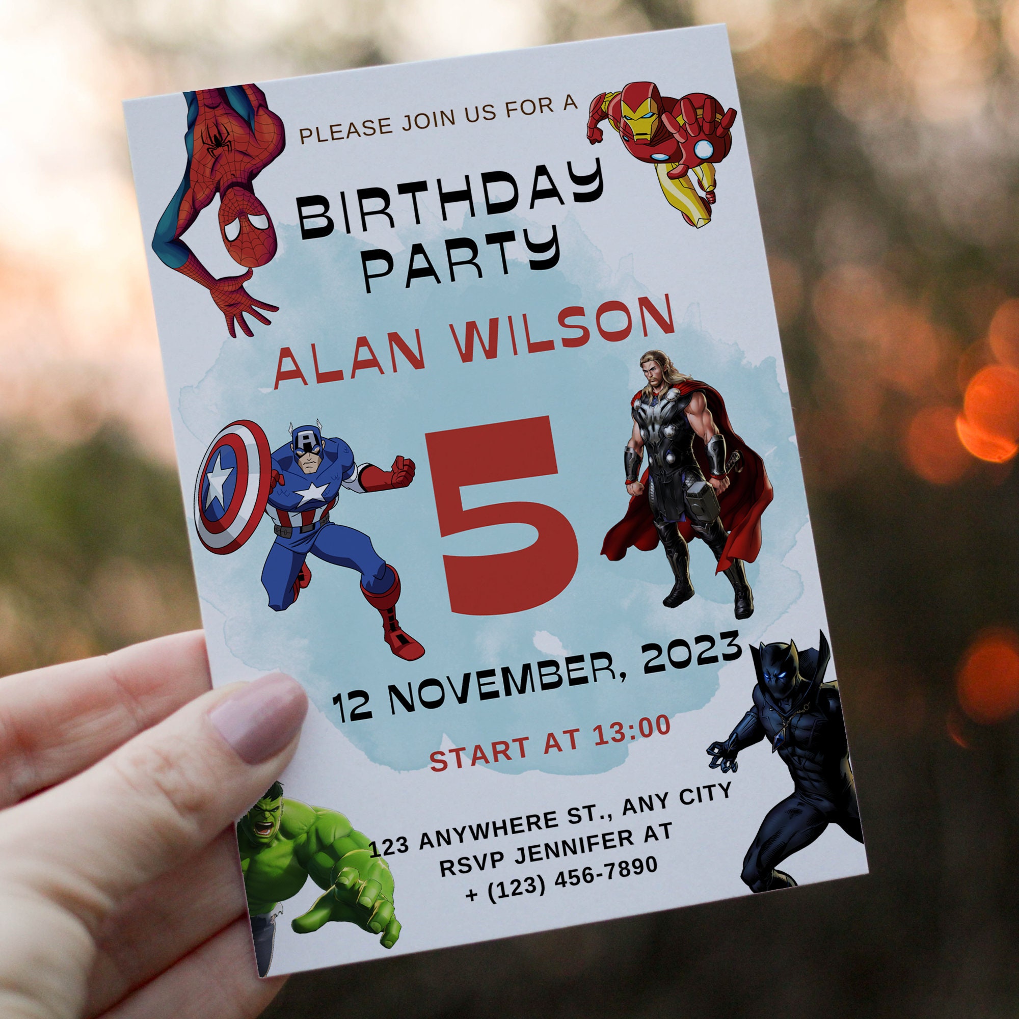 Editable Avengers Birthday Invitation Template Printable - Etsy
