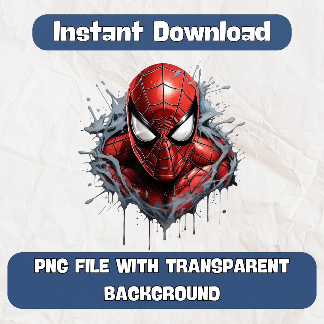 Spiderman Png for Sublimation - 3D Spider Man Avengers Png - Printable ...