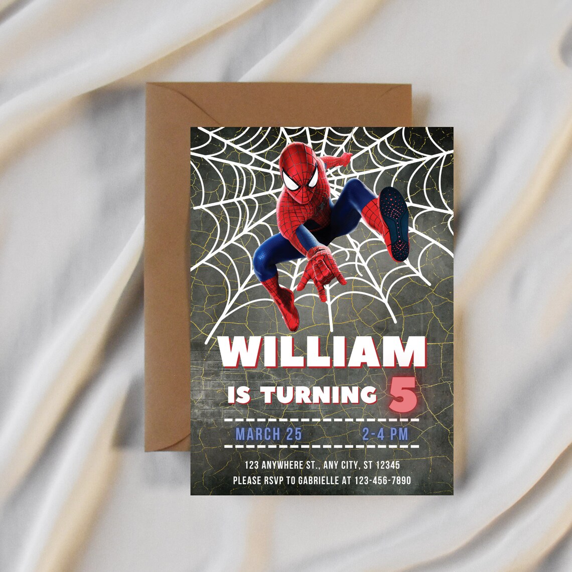 Spiderman Birthday Invitation Template Digital Instant Download ...