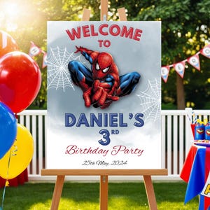 Spiderman Welcome Sign Template Instant Download, Editable Spider-man ...