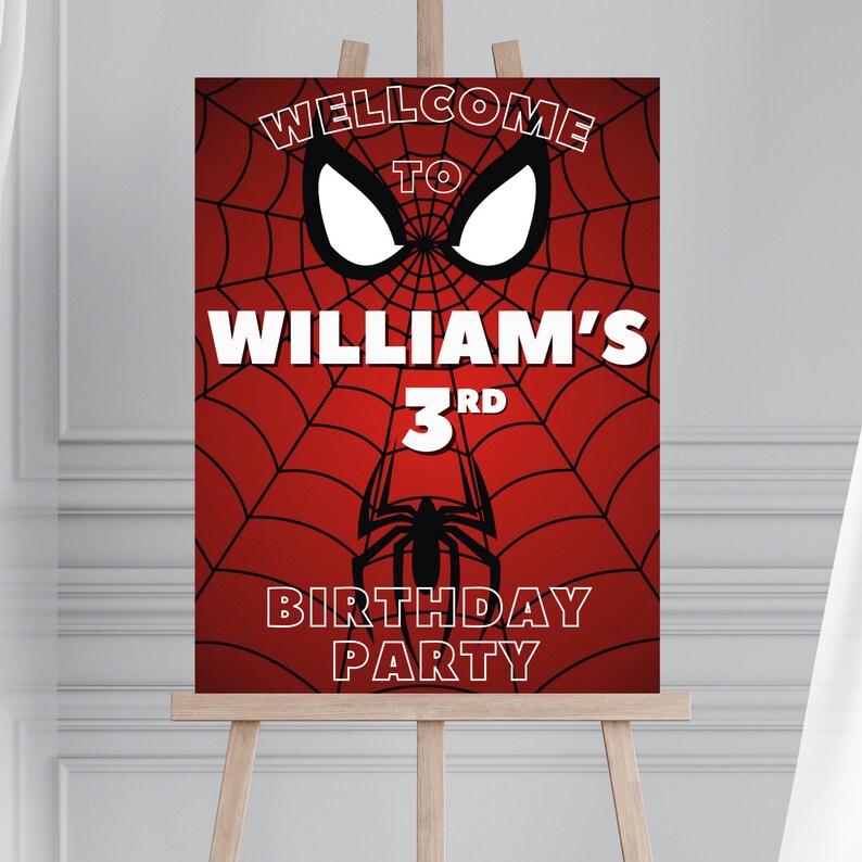 Spiderman Editable Welcome Sign Printable Spider-man Welcome Board for ...