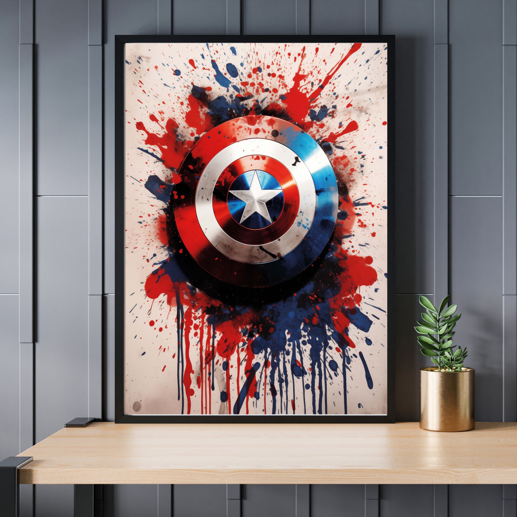 Captain America Shield Poster Instant Download Printable Superhero ...