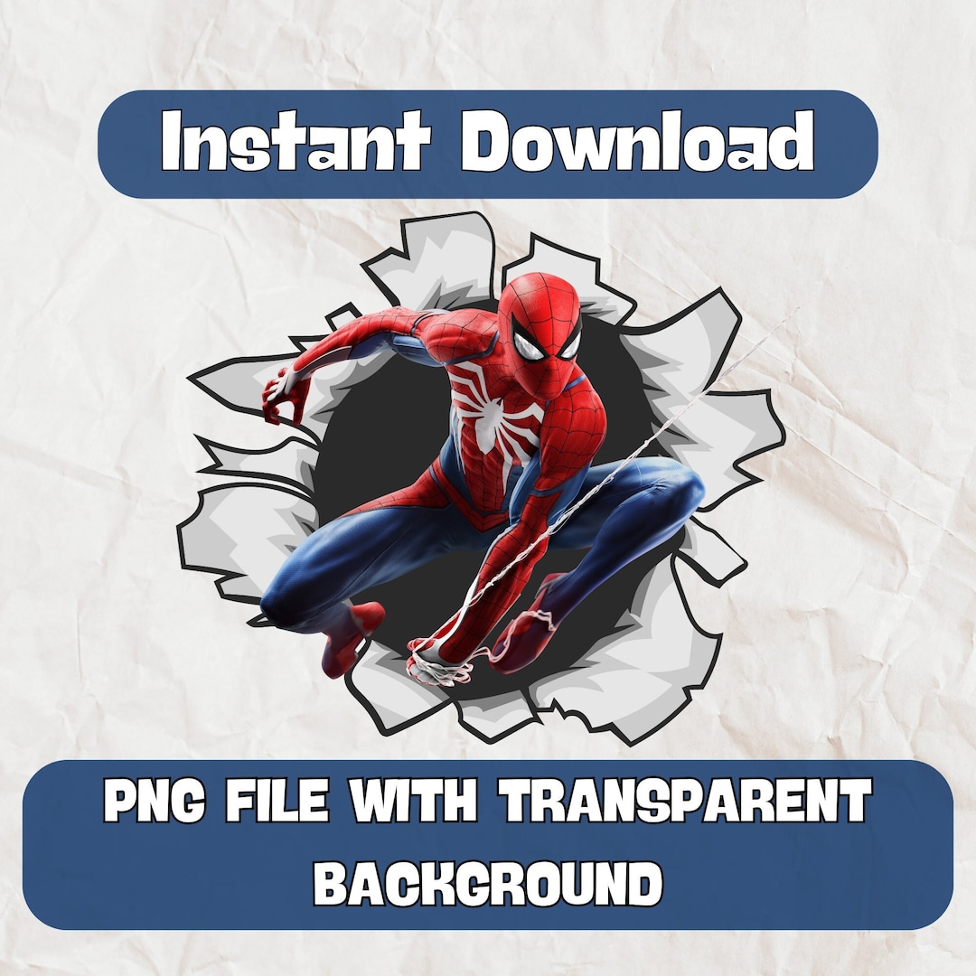 Spiderman Png Digital Instant Download - Spider Man Sublimation Designs ...