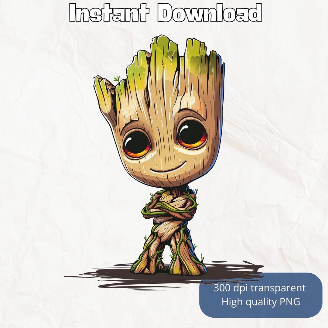 Baby Groot Png Digital Instant Download - Groot Sublimation Design ...