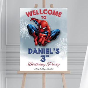 Spiderman Welcome Sign Template Instant Download, Editable Spider-man ...