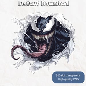 3 Venom PNG Clipart Sublimation Files Instant Download - High ...