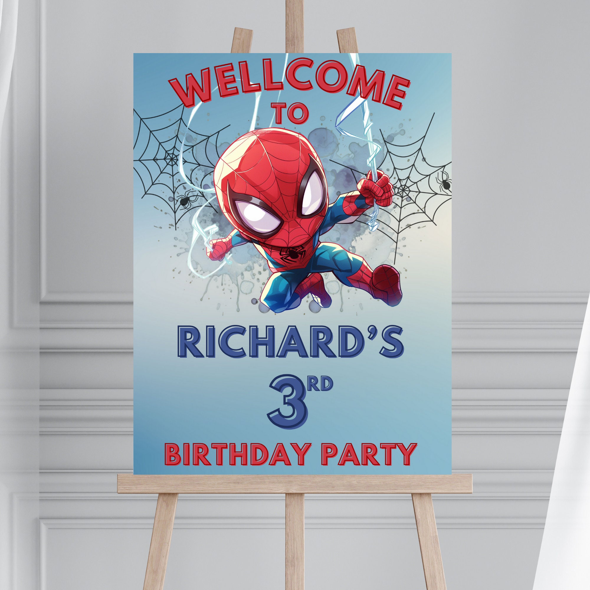 Editable Spiderman Welcome Sign - Printable Spiderman Birthday Party ...