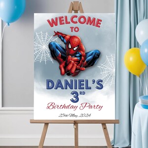 Spiderman Welcome Sign Template Instant Download, Editable Spider-man ...