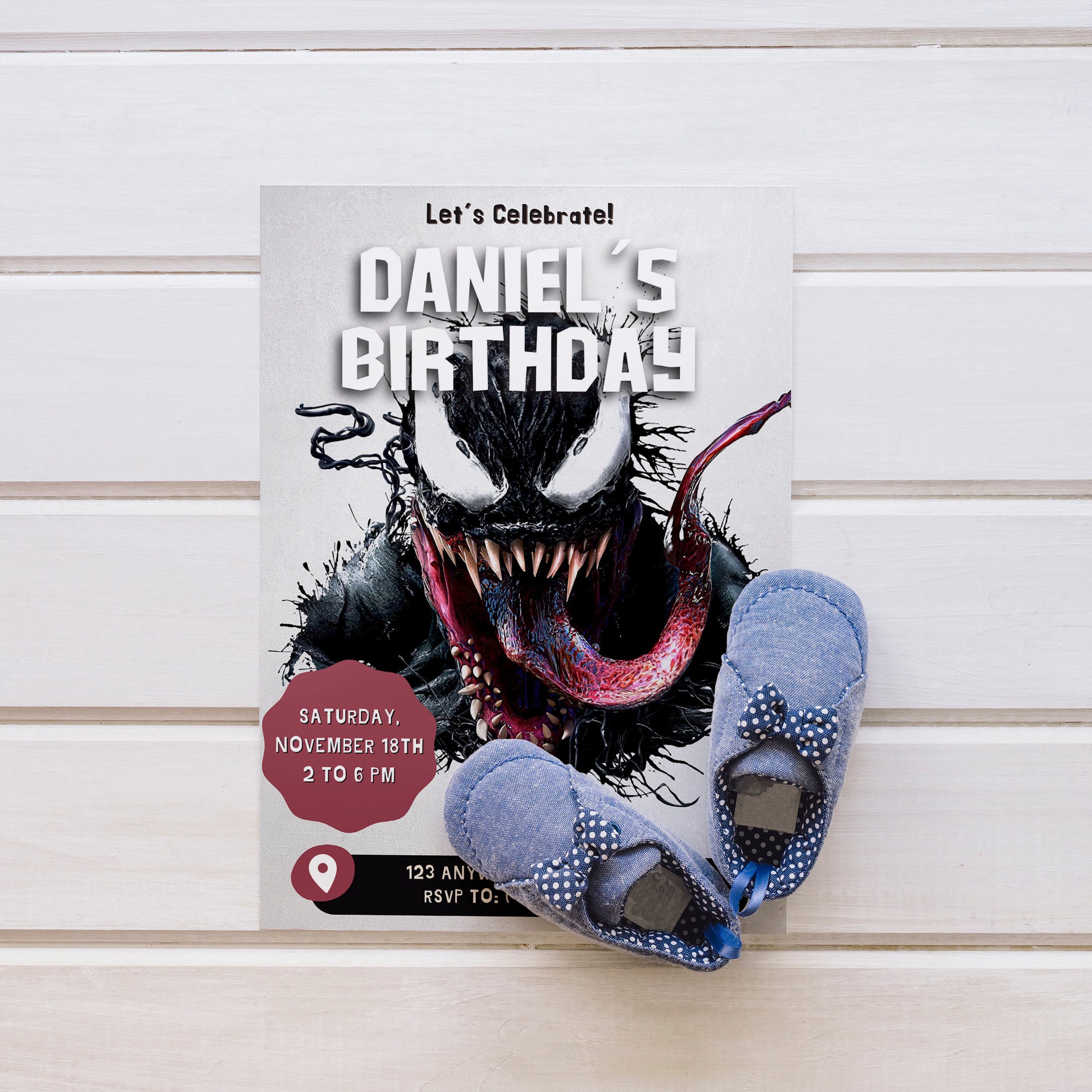 Editable Venom Birthday Invitation Template Printable - Etsy