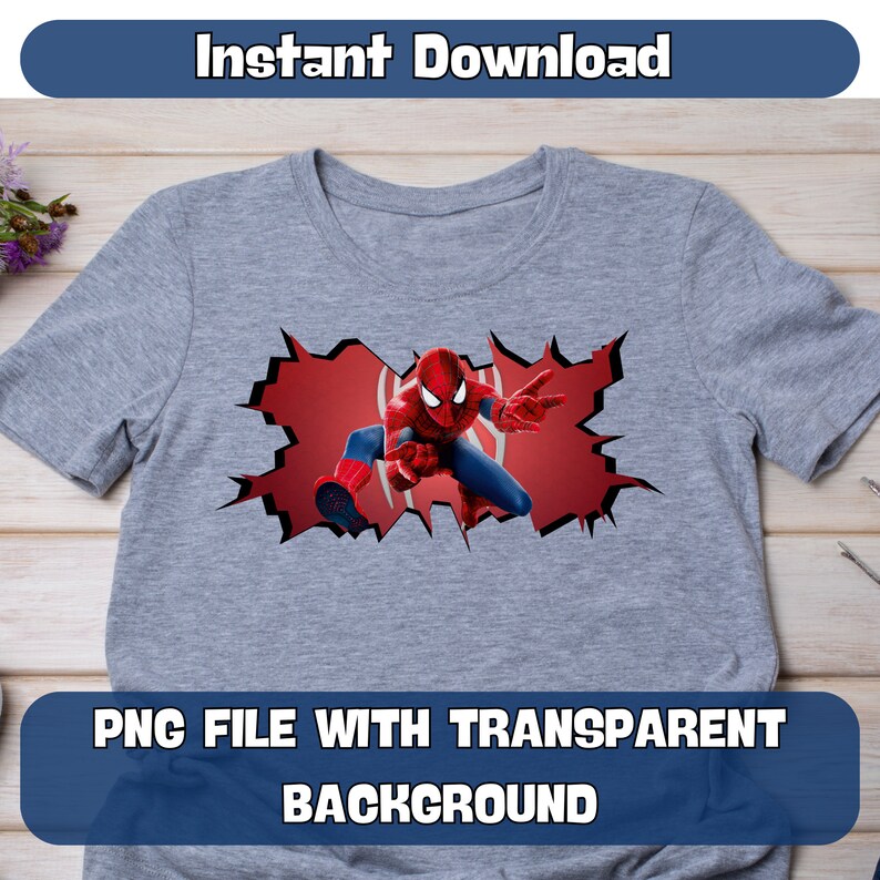 Spider-man Png Digital Instant Download Superhero Sublimation Designs ...