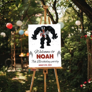 Editable Venom Welcome Sign - Printable Venom Birthday Party Welcome ...
