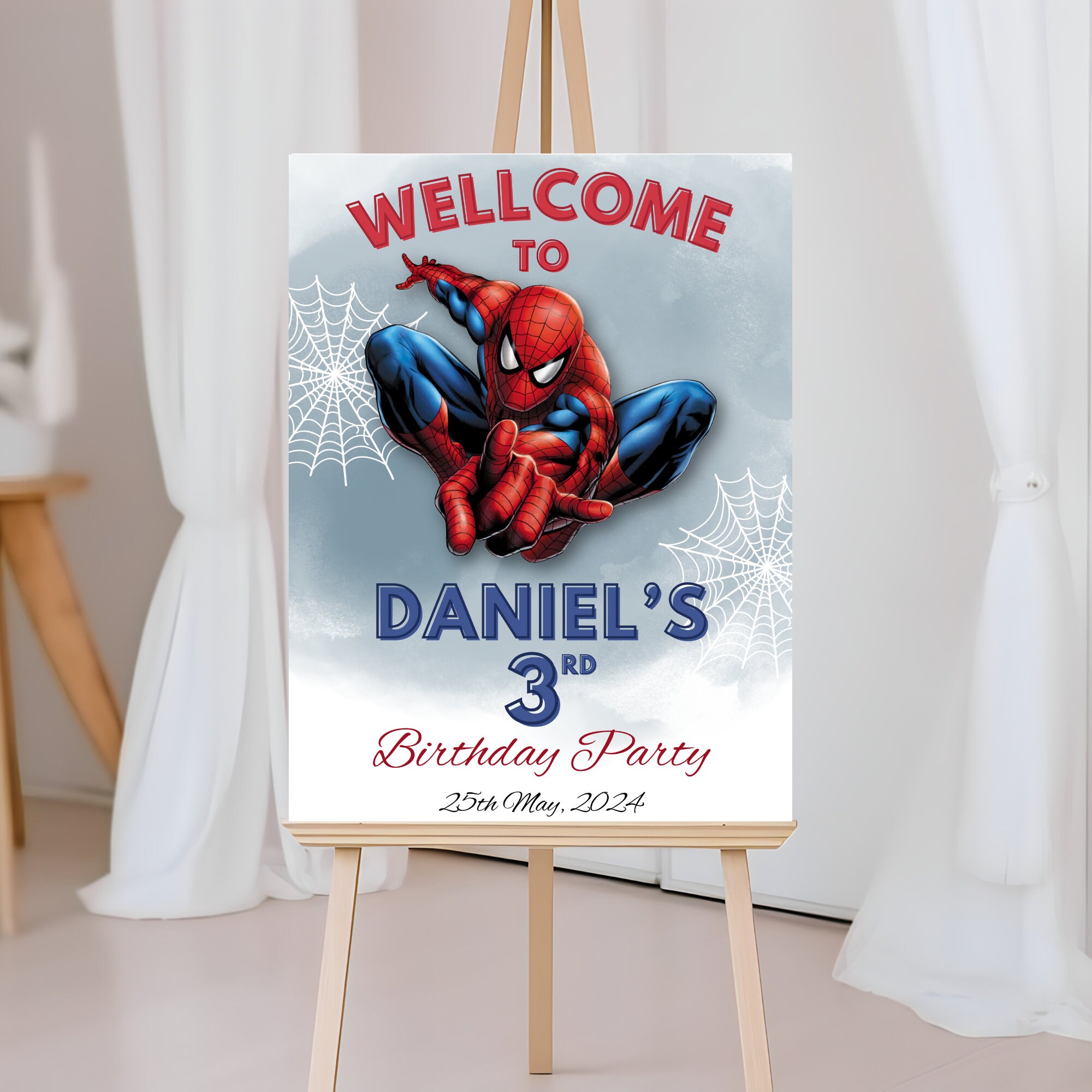 Spiderman Welcome Sign Template Instant Download, Editable Spider-man ...