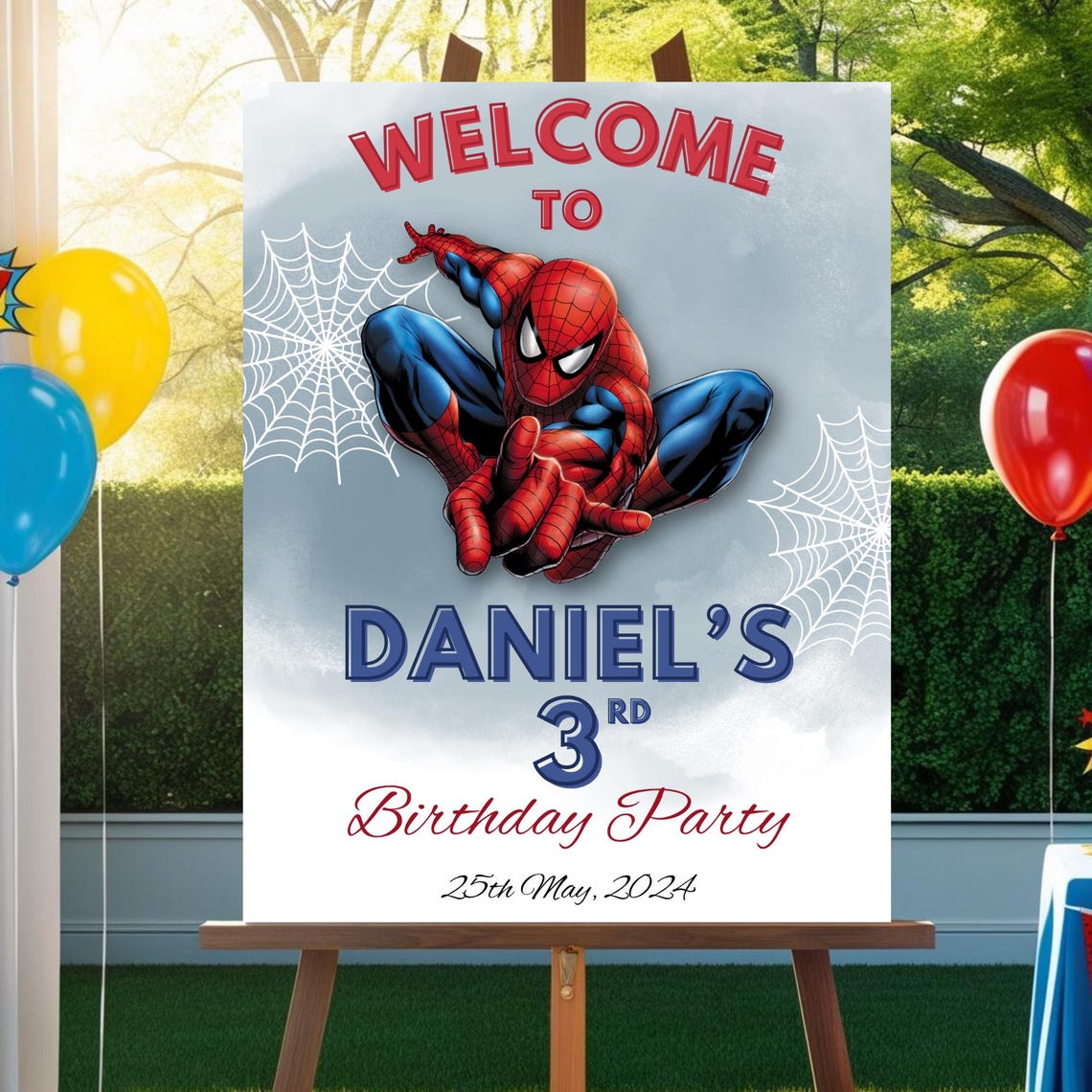 Spiderman Welcome Sign Template Instant Download, Editable Spider-man ...