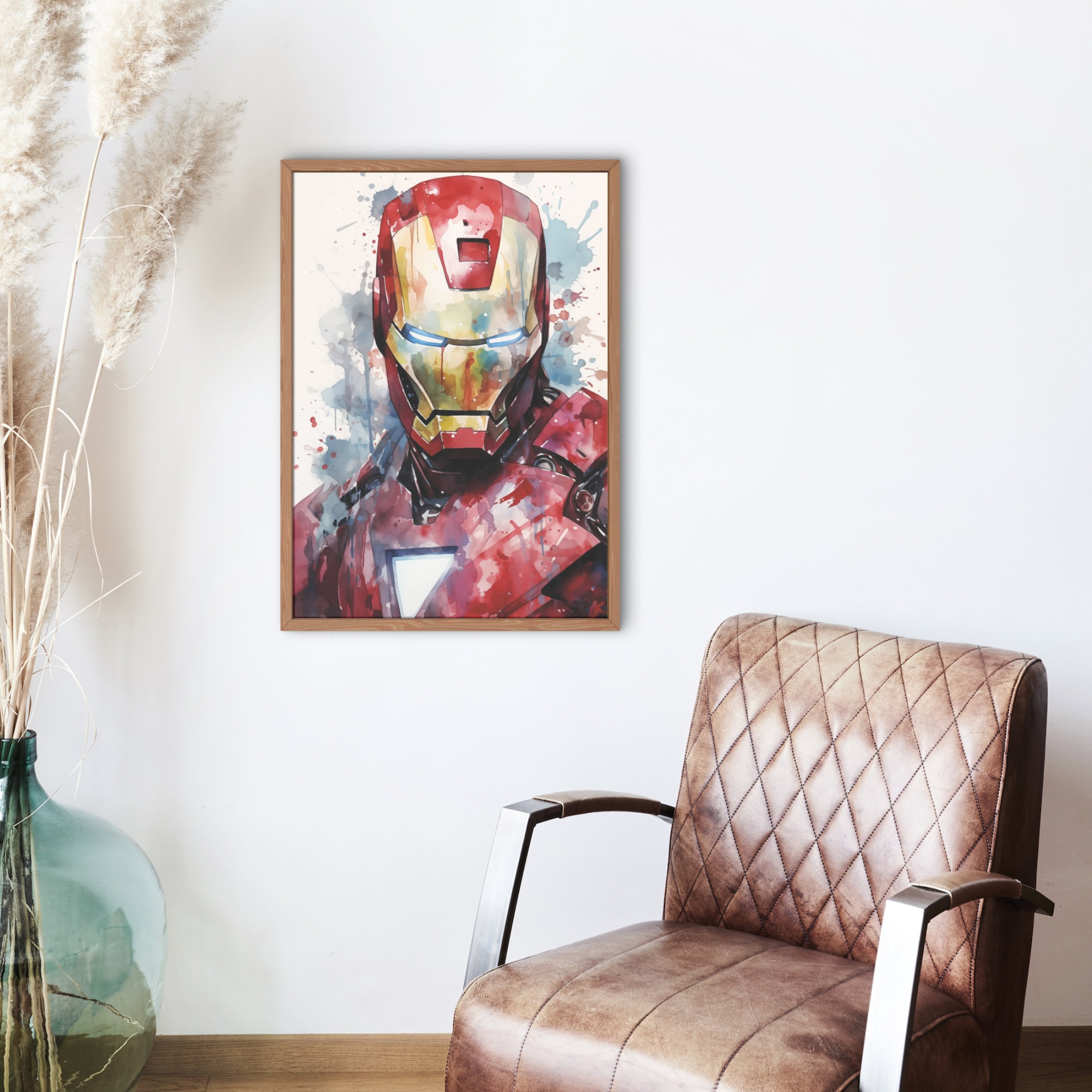 Iron Man Watercolor Poster Instant Download Printable Iron Man Wall Art ...