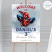 Spiderman Welcome Sign Template Instant Download, Editable Spider-man ...
