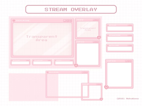 Stream Overlay Package for Twitch Cute Windows Theme Overlay - Etsy Ireland
