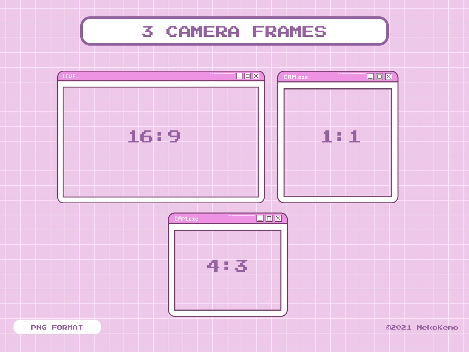 Stream Overlay Package for Twitch, Kawaii Windows Twitch Overlay ...