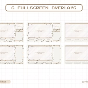 Animated Stream Overlay Package for Twitch, Aesthetic Brown Coffee ...