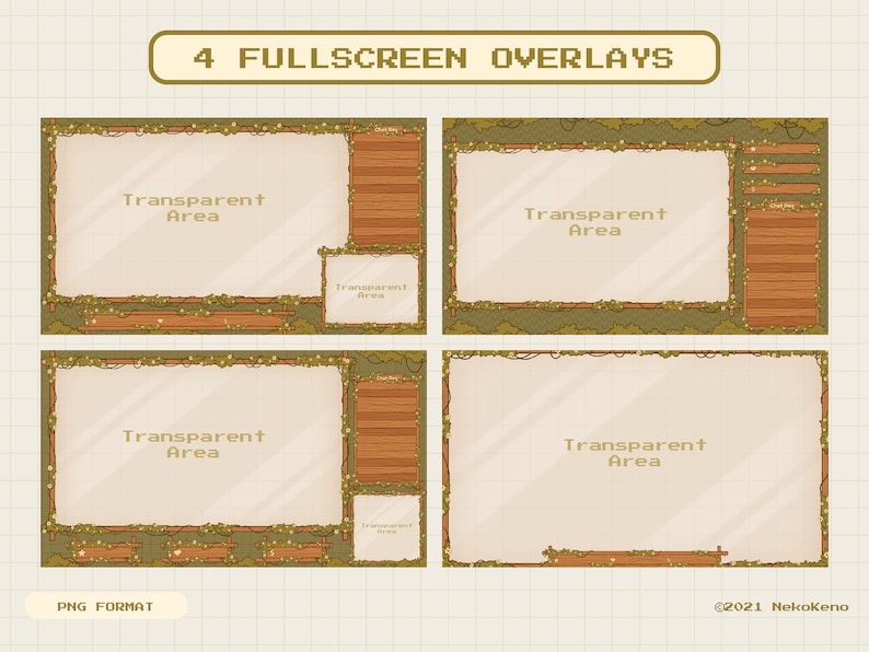 Animated Cottagecore Stream Overlay Package for Twitch - Etsy