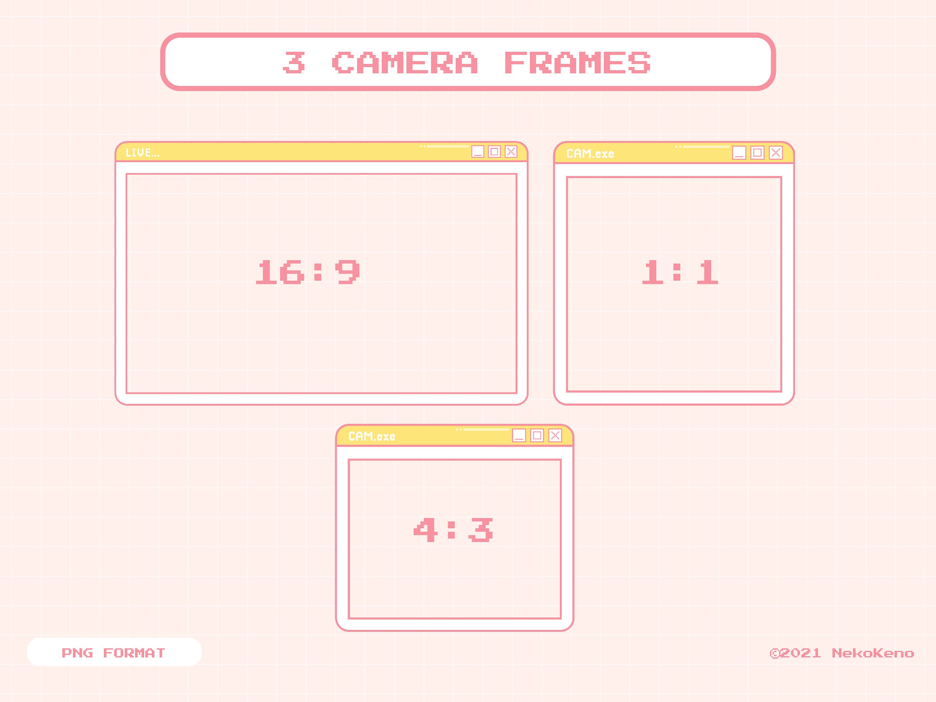 Stream Overlay Package for Twitch, Cute Theme Overlay, Kawaii Windows ...