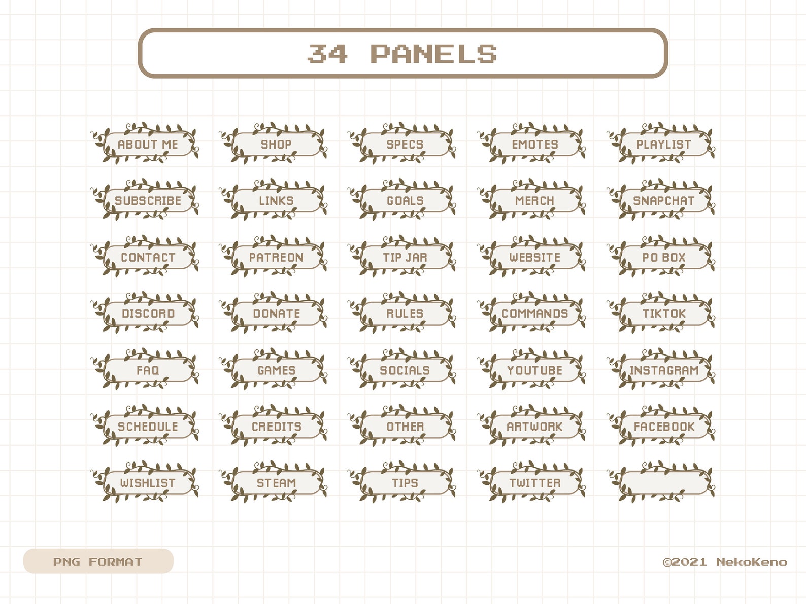 Animated Stream Overlay Package for Twitch Aesthetic Brown - Etsy